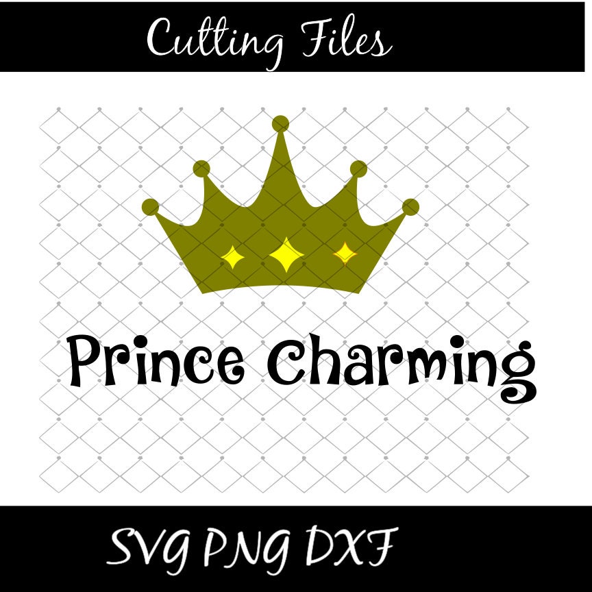 Prince Charming Crown Svg Png and SVG Dxf File Instant - Etsy Ireland