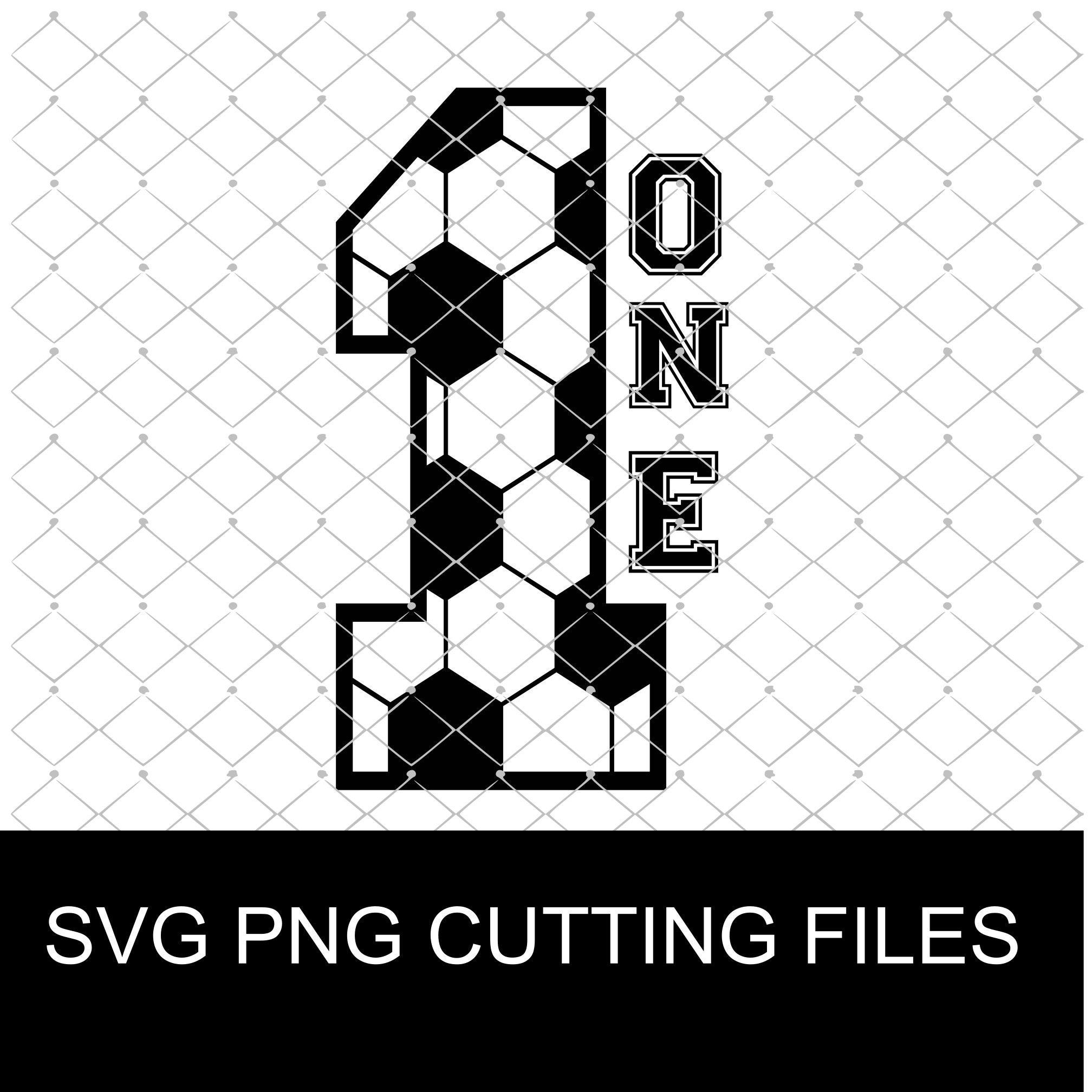 Fútbol número 1 Svg Png One Svg Cumpleaños One Soccer One Svg | Etsy
