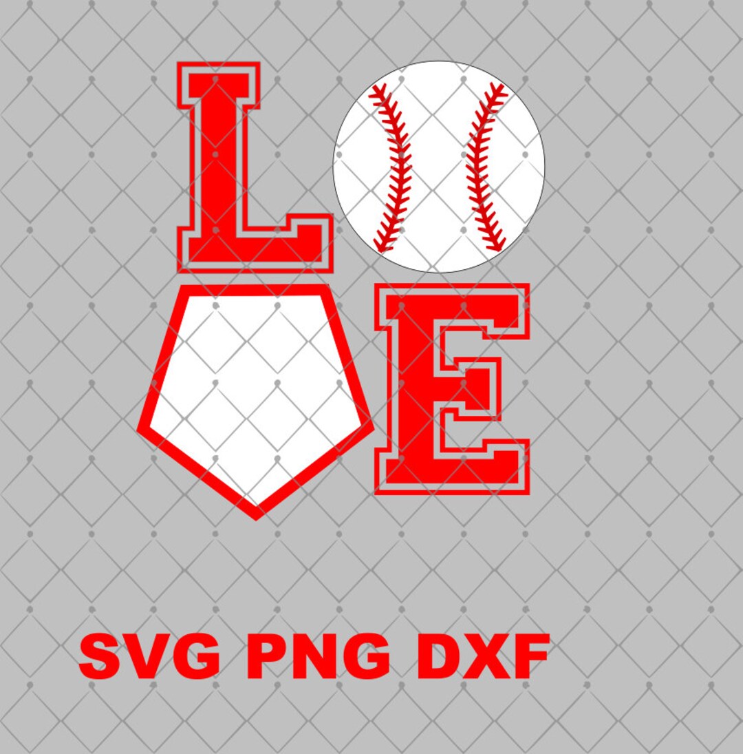 Love Baseball Base Svg Png and SVG Dxf File Instant Download Sports ...