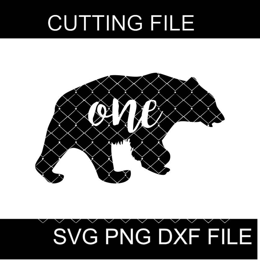 One Bear Birthday Svg Png Dxf Cutting File Birthday SVG Woodland ...