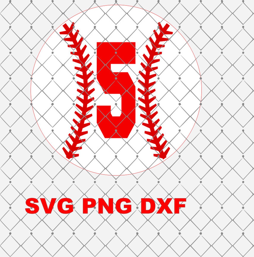 Number 5 Baseball Birthday Svg Png Dxf Cutting File Birthday Svg Png ...