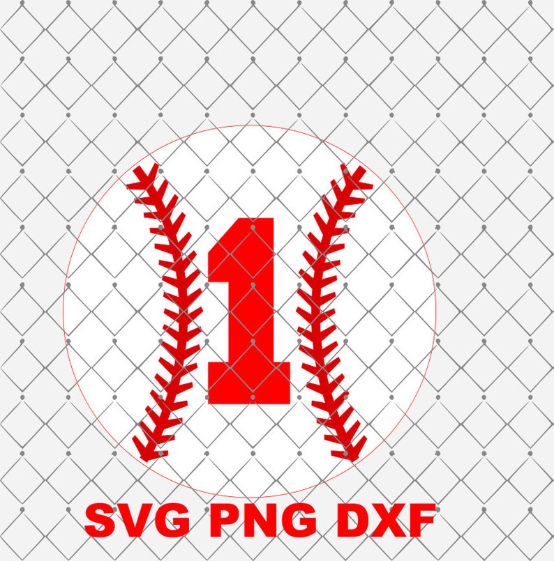 Number 1 Baseball Birthday Svg Png Dxf Cutting File Instant | Etsy