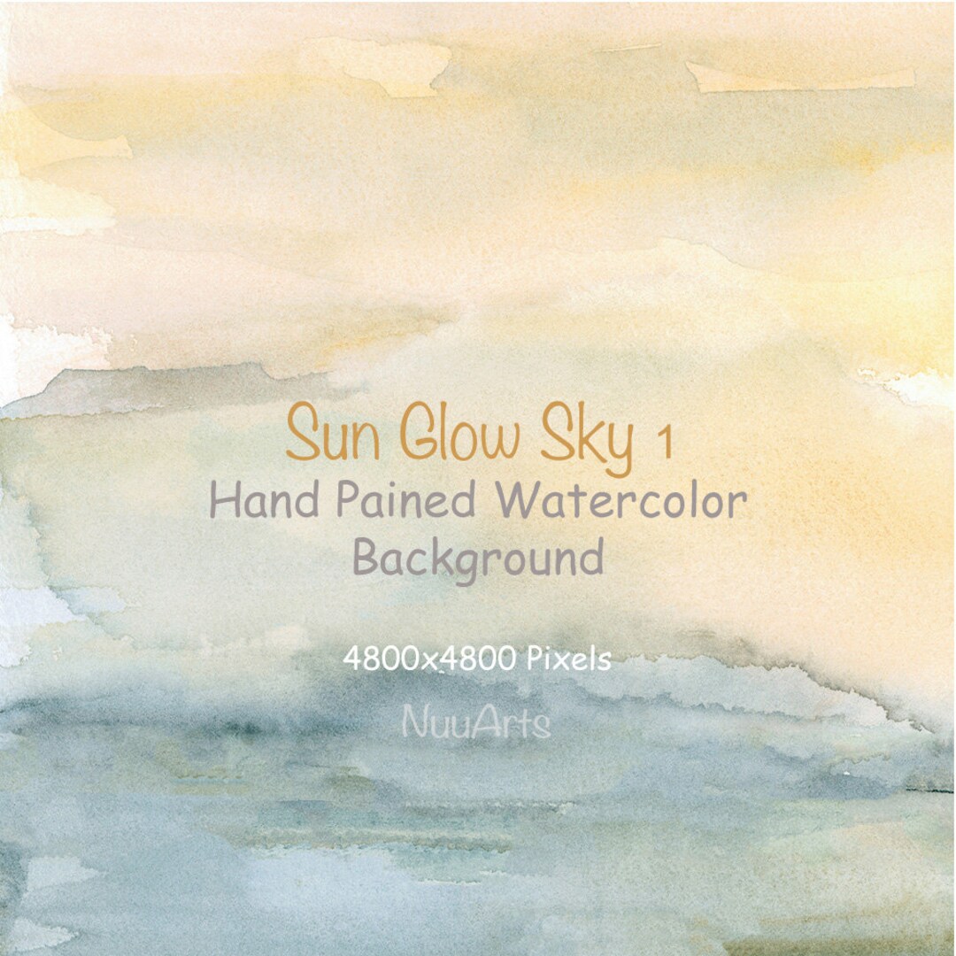 Sunset Sky Background Abstract Watercolor Background Orange Blue ...