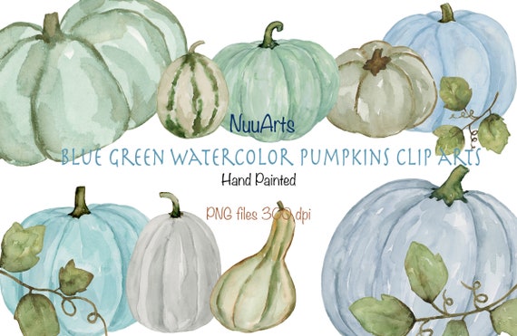 Pumpkins Watercolor Clipart for Autumn Fall Individual - Etsy