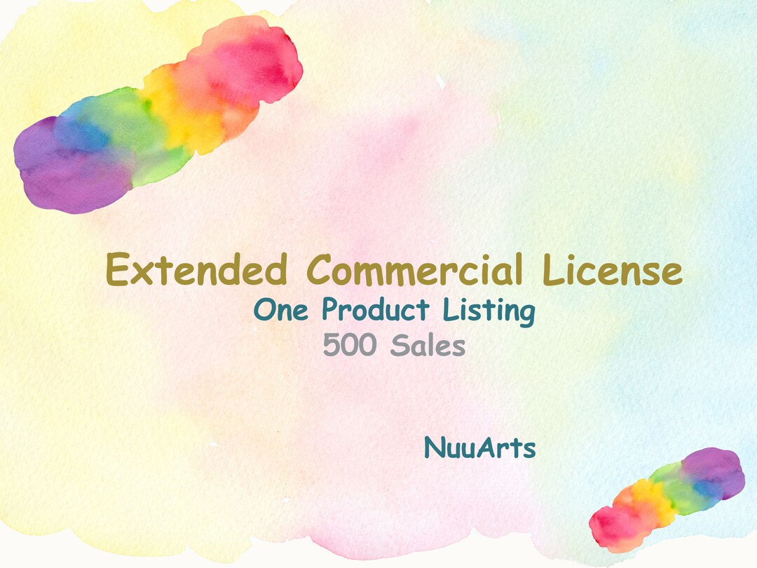 Extended Commercial License - One Product Listing of Clip Art - No ...
