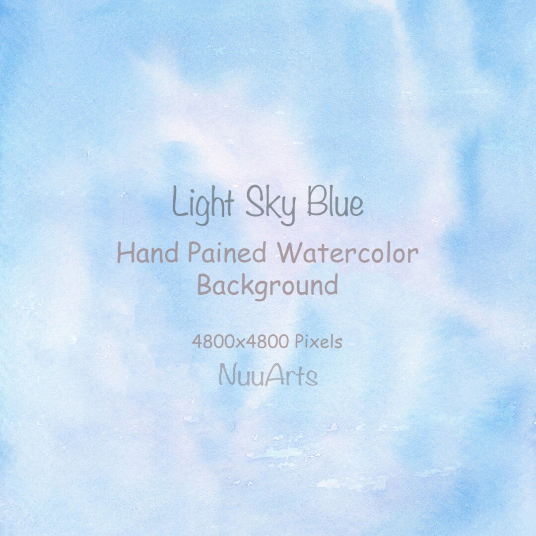 Light Sky Blue Watercolor Background Digital Paper Abstract Texture ...