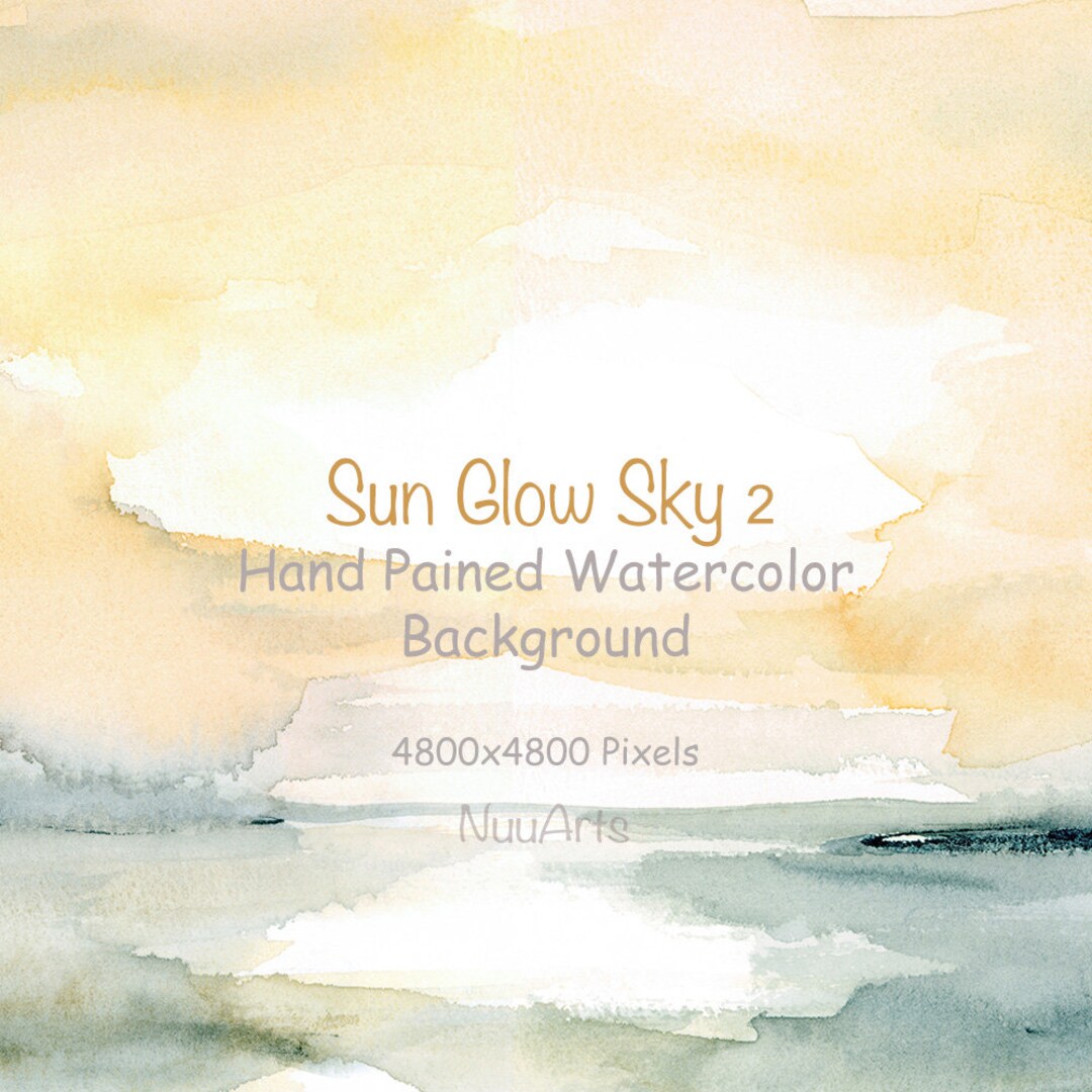Sunset Sky Background Abstract Watercolor Background Orange Blue ...
