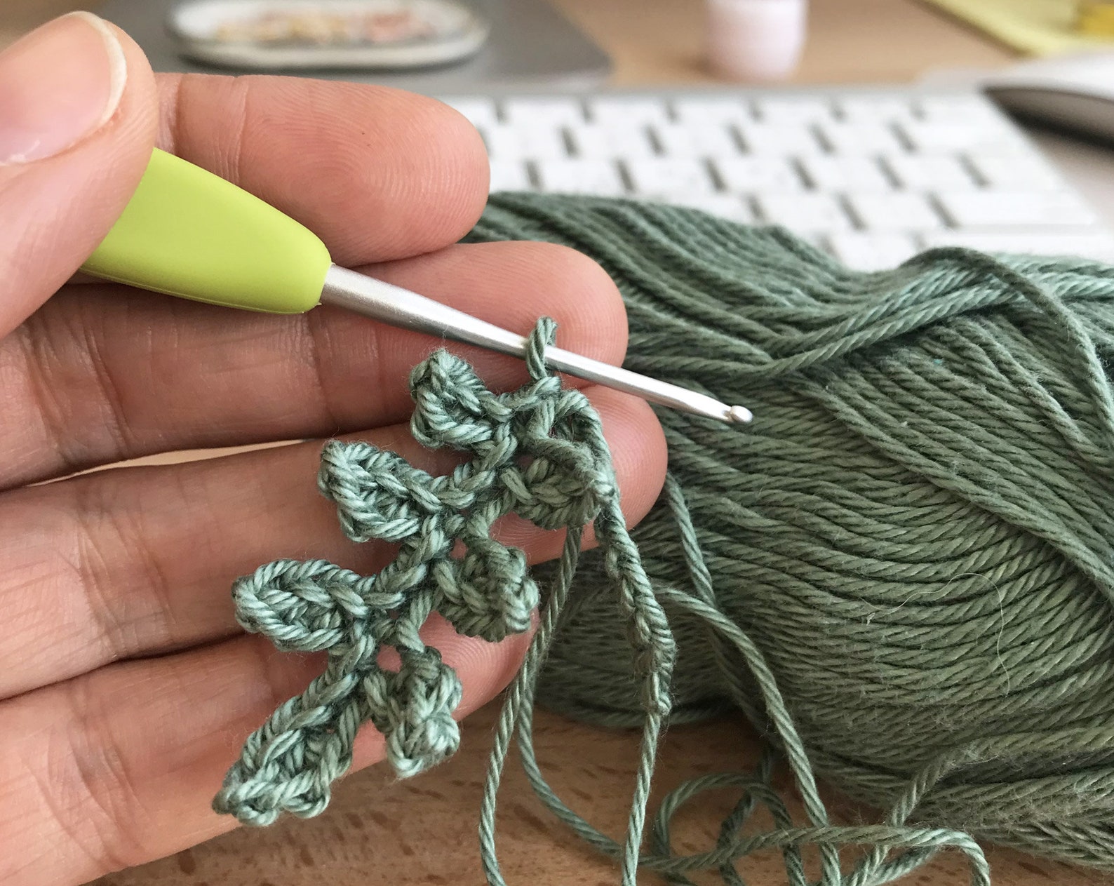 Fern Leaf Crochet Pattern Step by Step US Terms DIY Pattern - Etsy UK