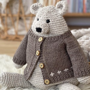 Knitting Pattern, A Cardigan for Chunky Benji, Step by Step Pattern ...