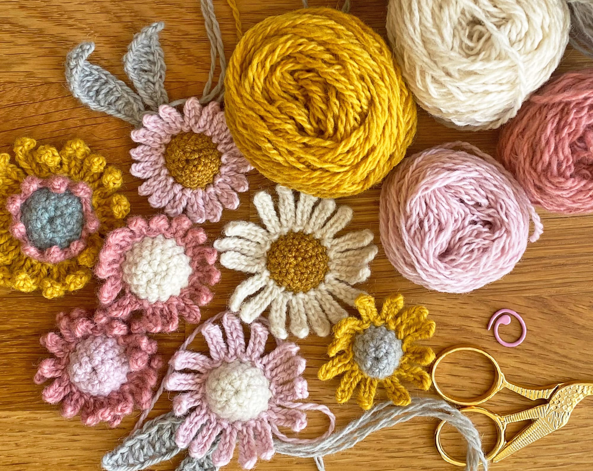 Crochet Pattern Chamomile & Sage Crochet Flowers and Leaves | Etsy ...