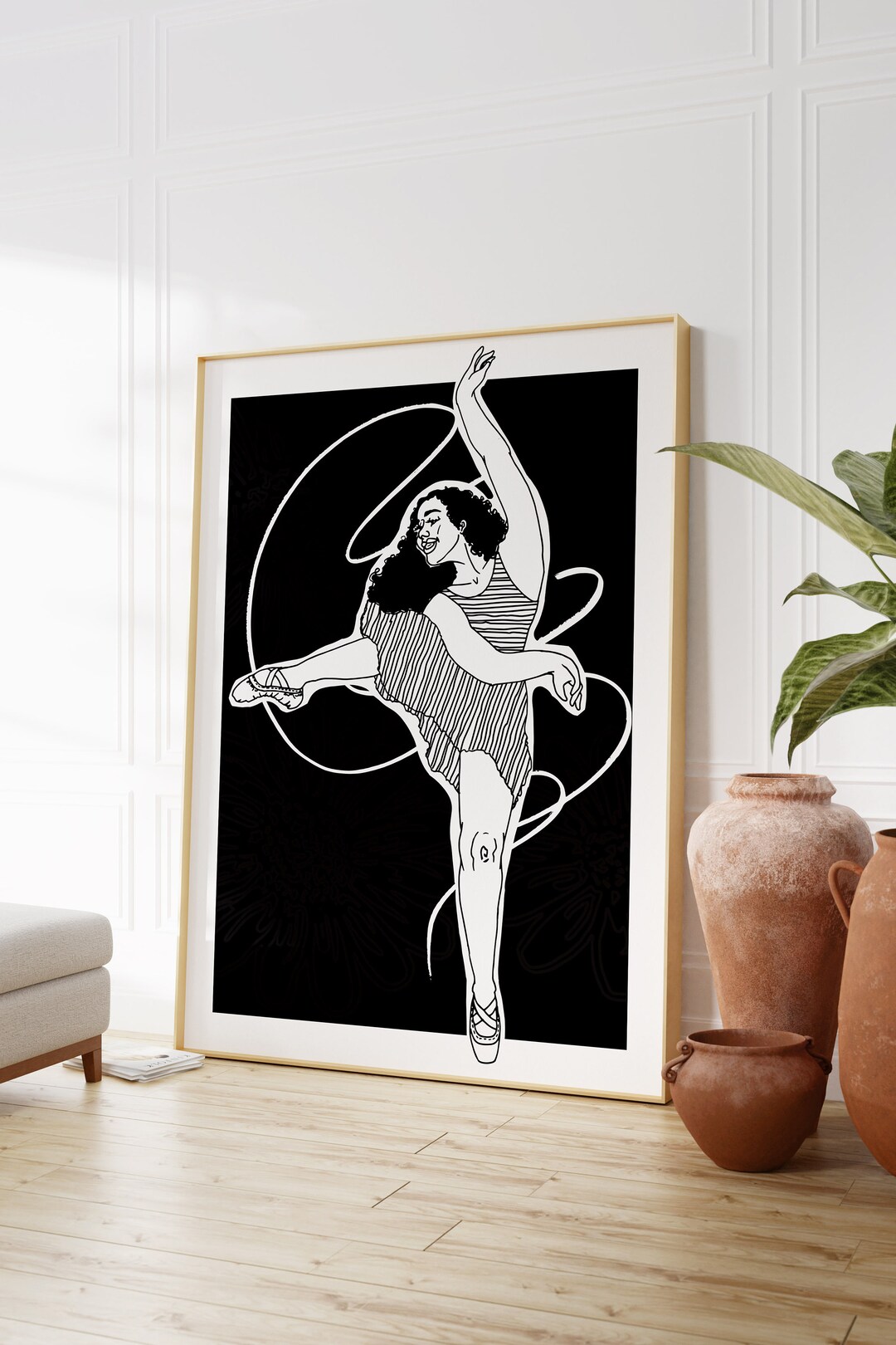 Izzy Dancing Art Print - Black Art - Children's Art - Etsy