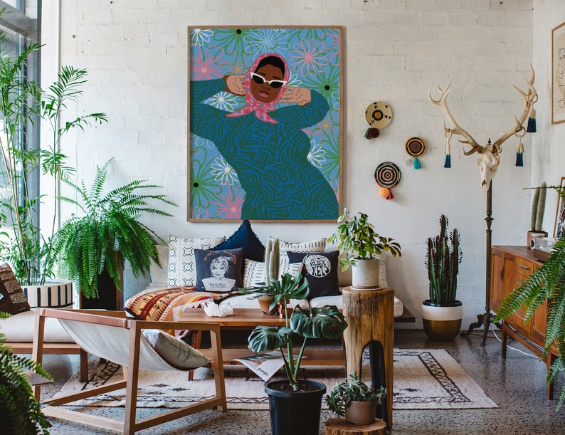 Halima Wall Art Black Art Black Woman Art - Etsy