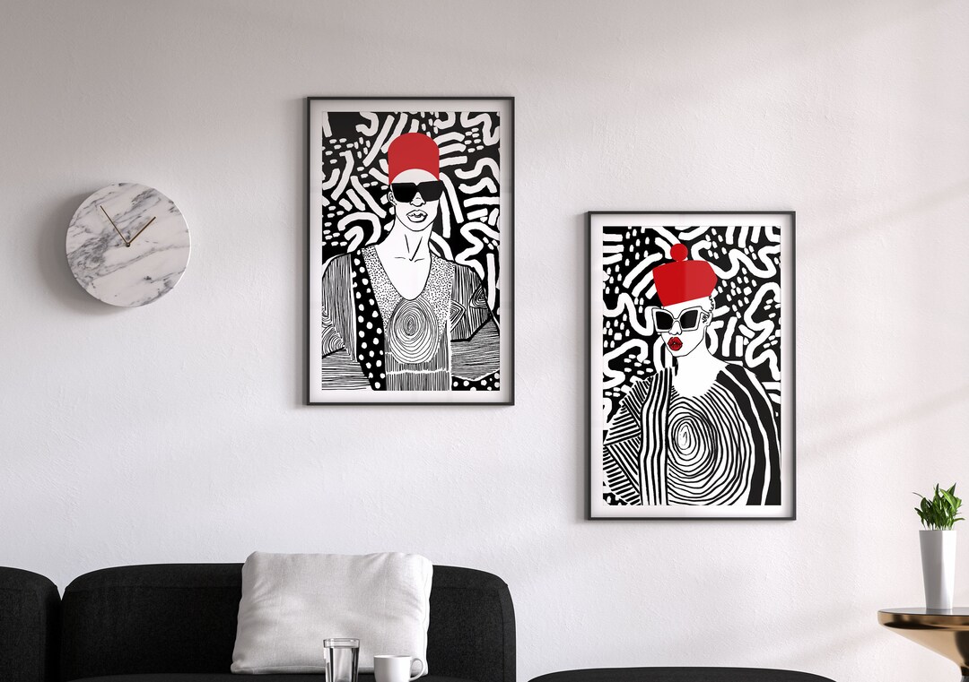Emeka and Kalifat Art Print Set - Wall Art - Etsy