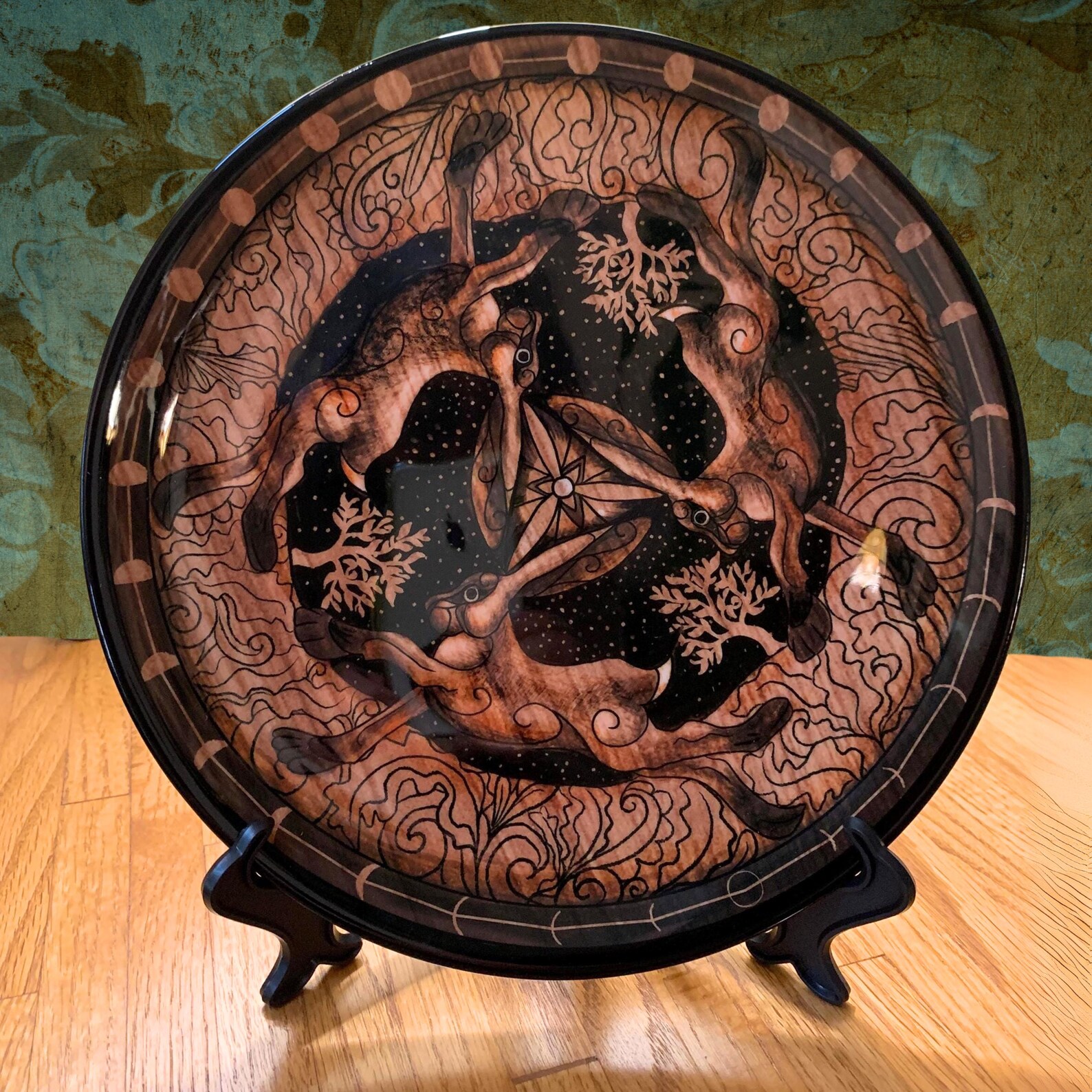 Tinners Rabbits Hare Trinity Plate | Dark Cottagecore Witchy Gifts ...