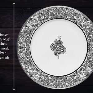 Animal Anatomy Skeleton Gothic Plate Set | Autumn Dinnerware | Elegant ...
