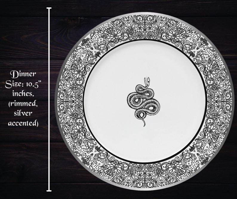Animal Anatomy Skeleton Gothic Plate Set Autumn Dinnerware - Etsy