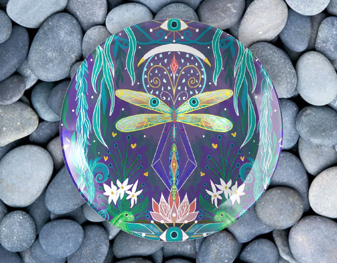 Swampcore Evil Eye Dragonfly Accent Plate | Evil Eye Dragonfly Fae ...