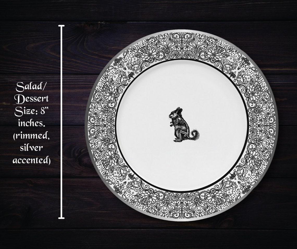 Animal Anatomy Skeleton Gothic Plate Set Autumn Dinnerware - Etsy