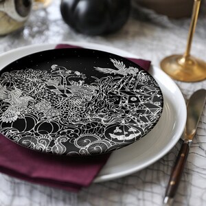 Halloween Nights Gothic Plate Set | Autumn Dinnerware | Elegant ...