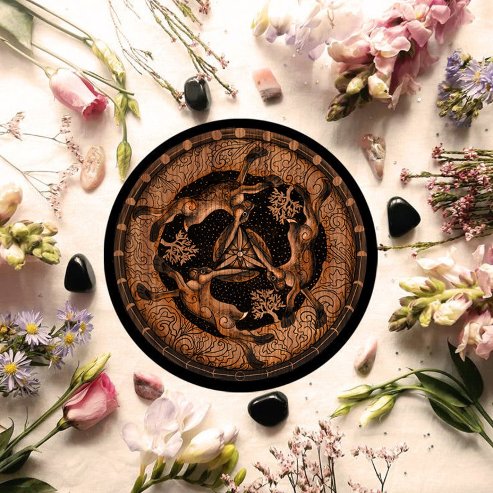Tinners Rabbits Hare Trinity Plate | Dark Cottagecore Witchy Gifts ...