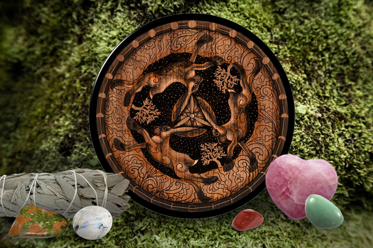 Tinners Rabbits Hare Trinity Plate | Dark Cottagecore Witchy Gifts ...