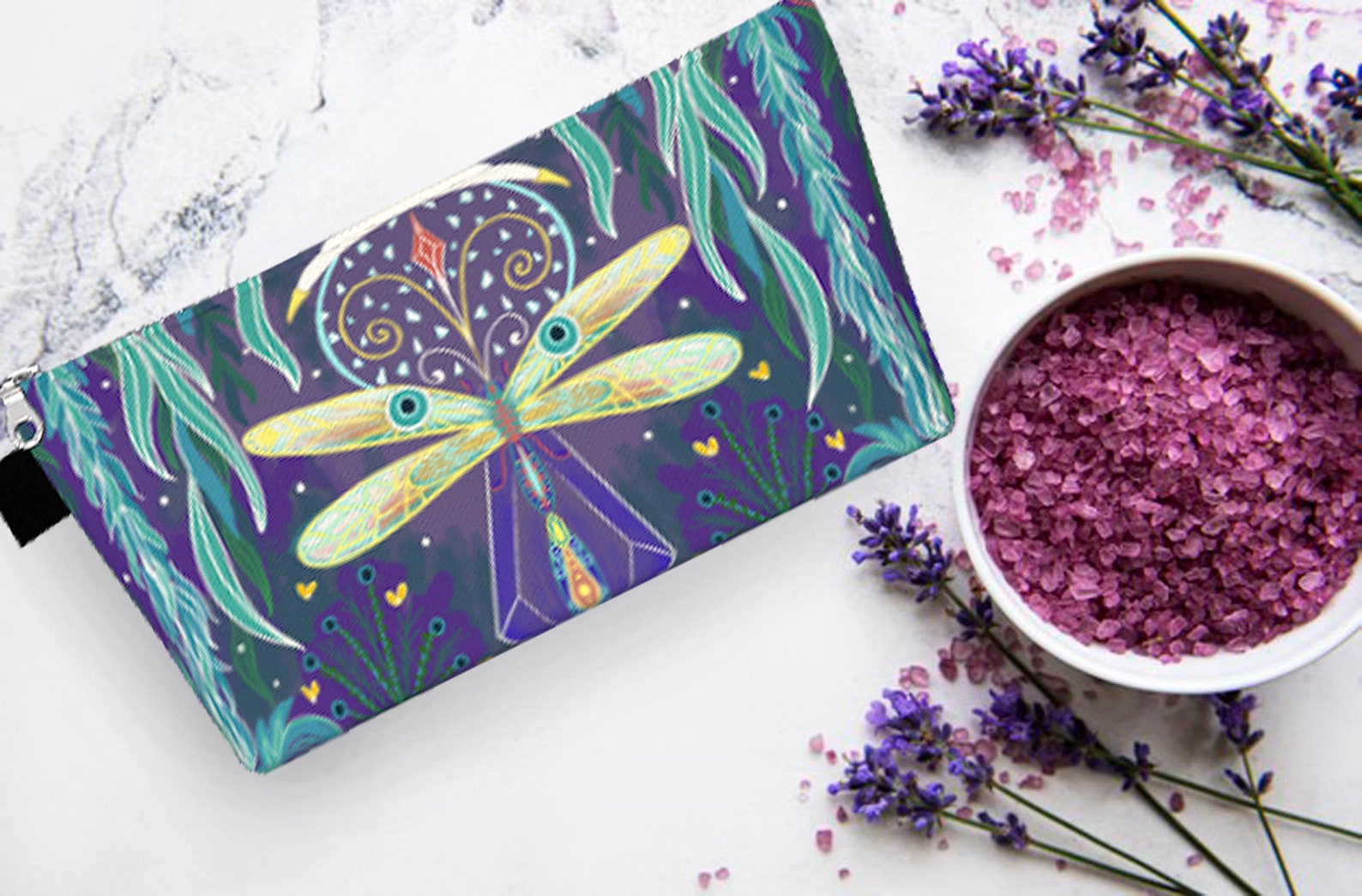 Waters of Fortune Zipper Canvas Pouch Dragonfly Gifts - Etsy