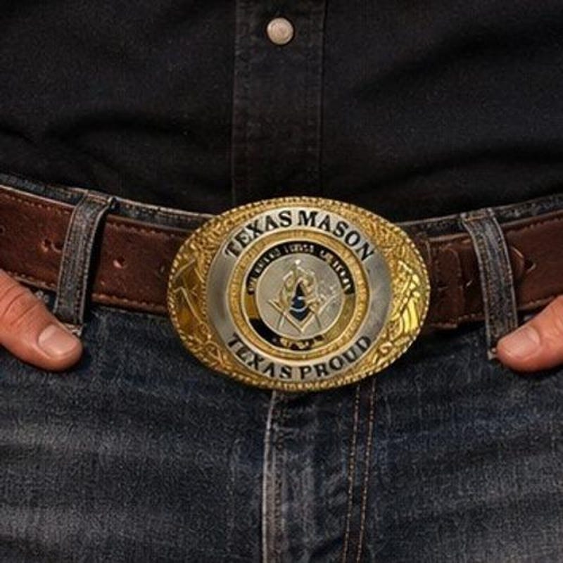 Vintage Mason Belt Buckle - Etsy