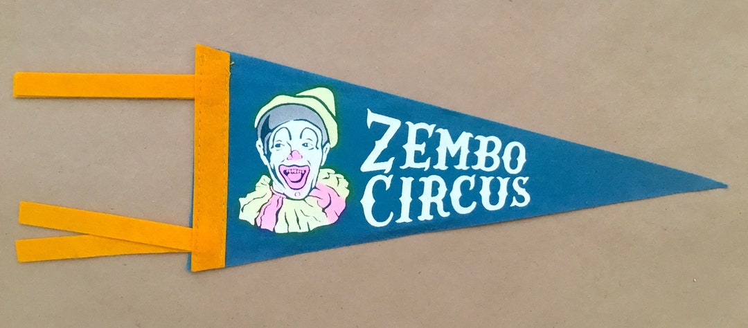 Vintage 'zembo Circus' Harrisburg Pennsylvania USA Mini Travel Pennant ...