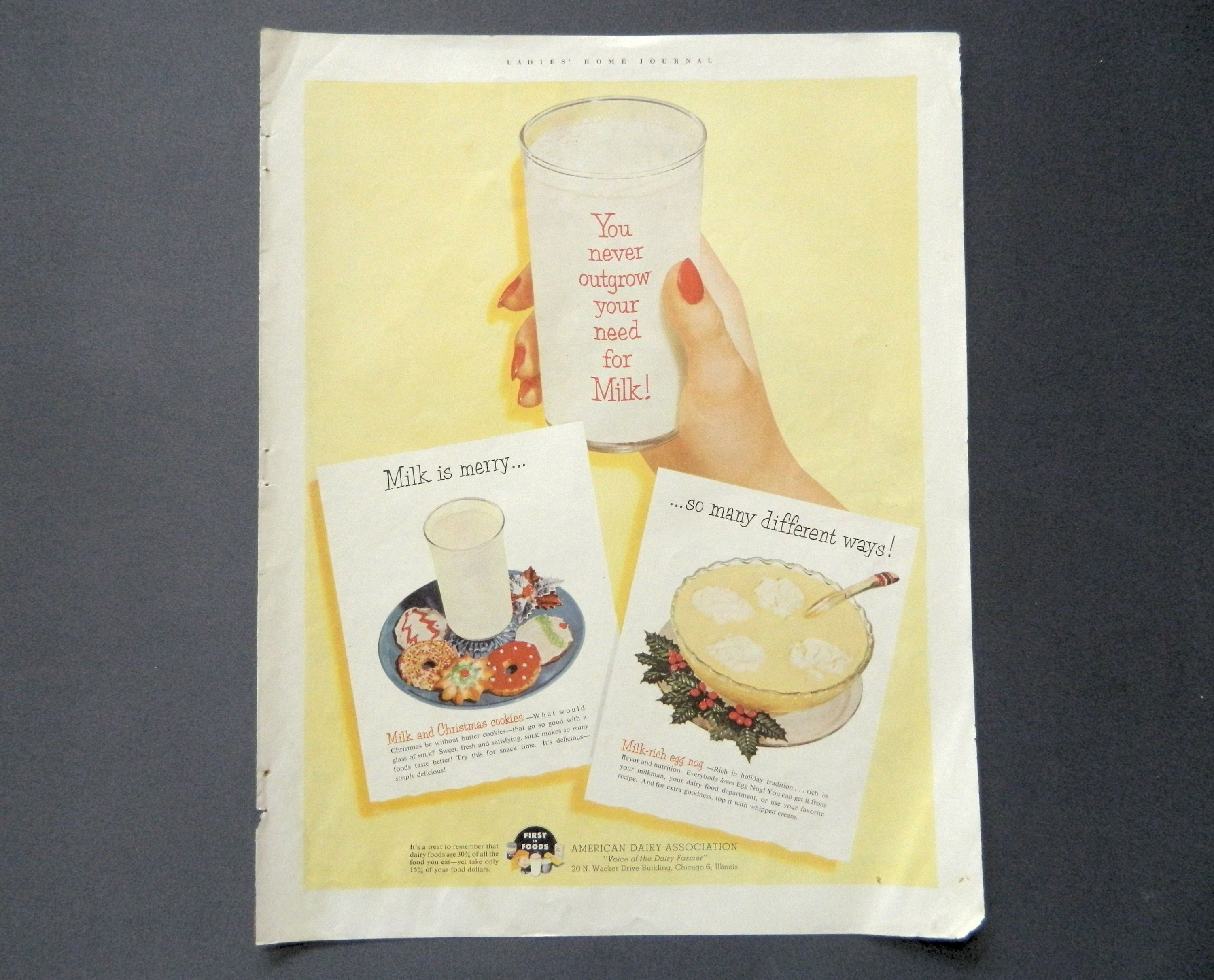 1952 Milk Print Ad From American Dairy Association Glass Egg - Etsy