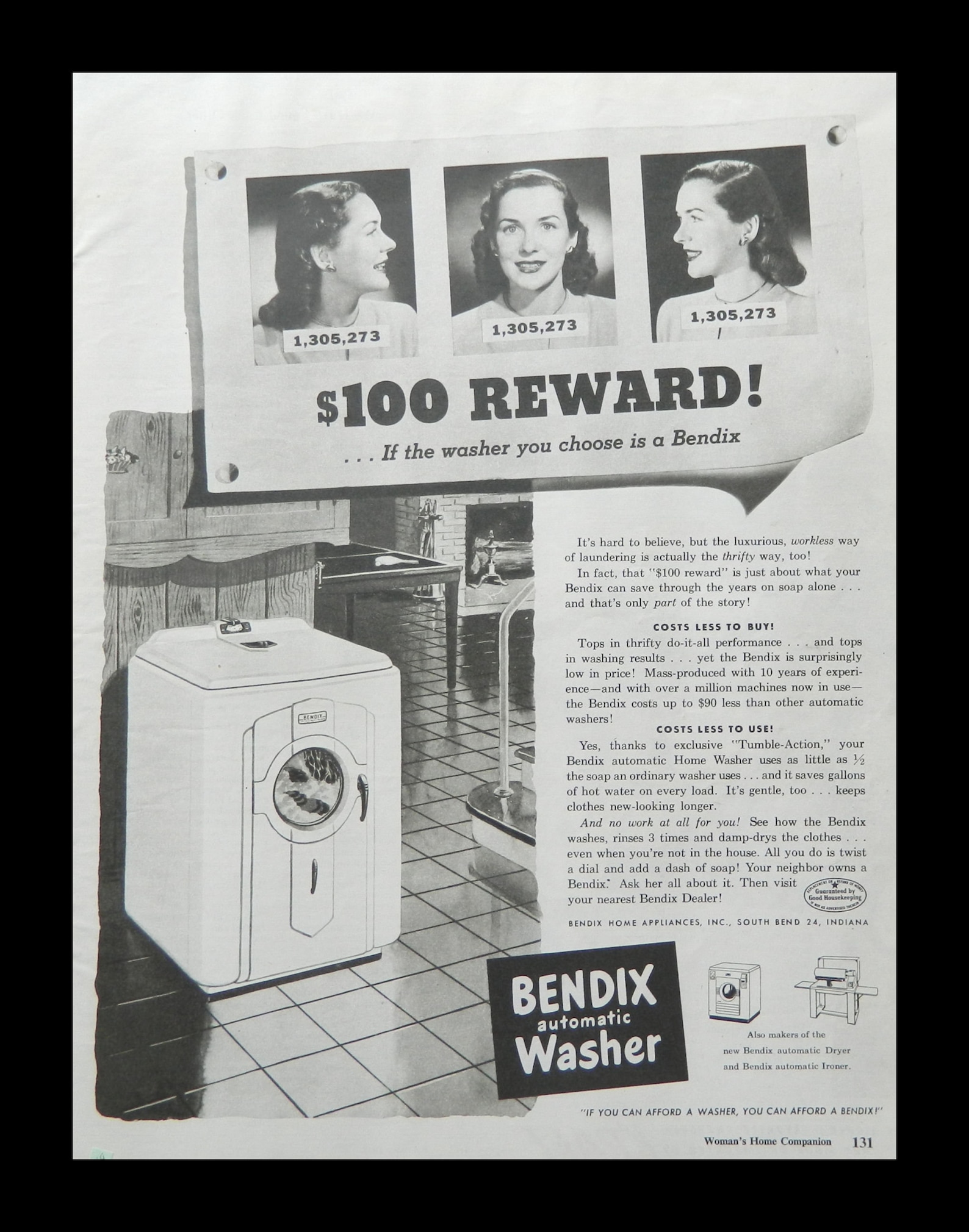1948 Bendix Washer Ad Laundry Collectible Washing Machine - Etsy