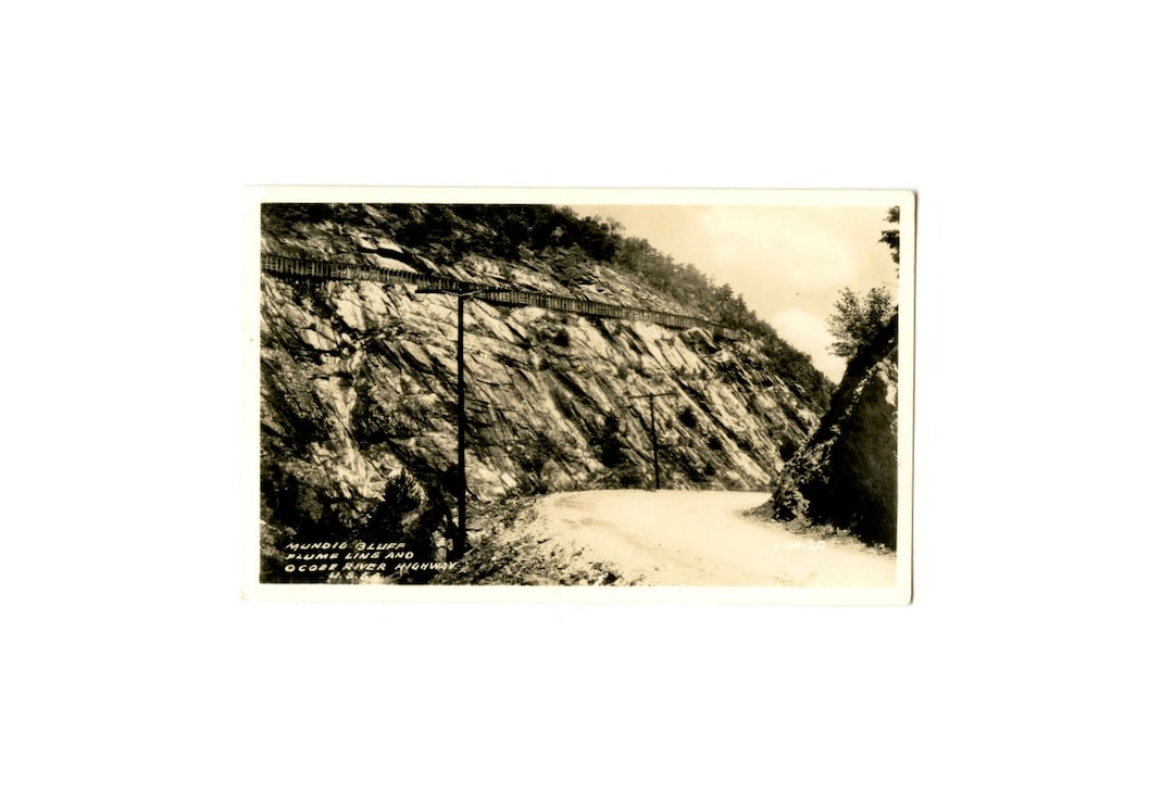 Mundig Bluff Flume Line RPPC Ocoee River, Highway 64, Cleveland ...