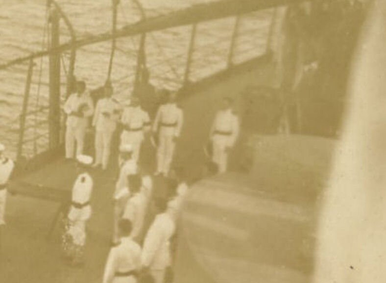 RPPC Navy Burial at Sea the Last Honor to A Ship Mate USN Funeral ...
