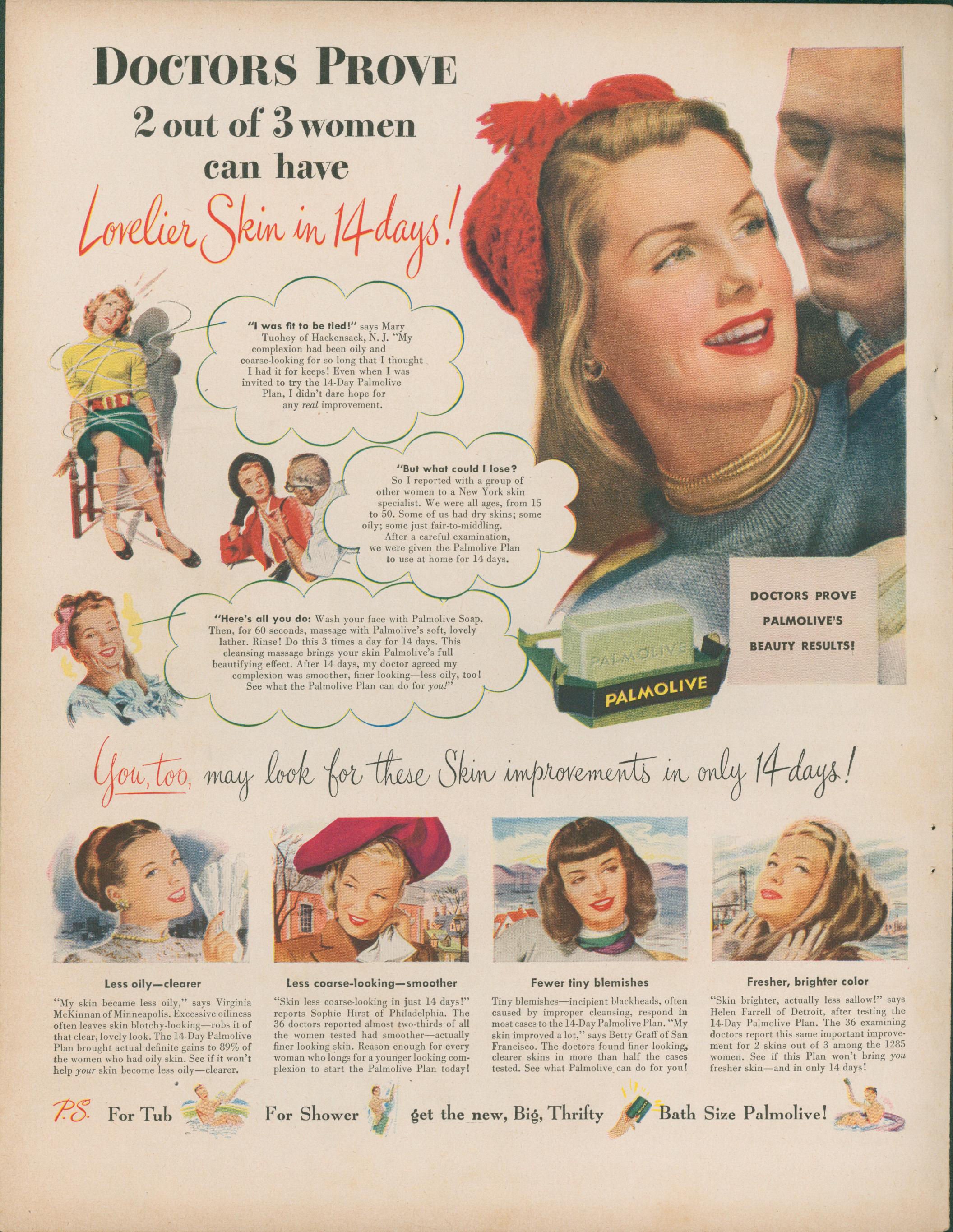 Bath Soap Ad 1947 Palmolive Vintage Beauty Advertising Print ...