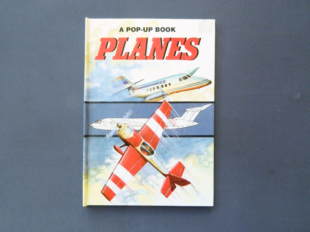 PLANES Pop-up Book 1989 Biplane Glider Jumbo Jet World Publications ...