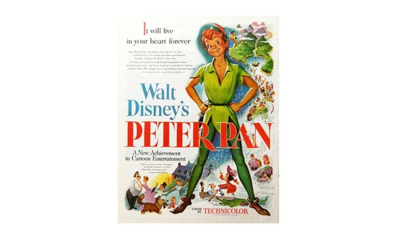 Peter Pan Movie Poster 1953