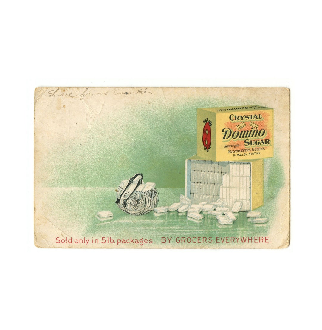 Domino Crystal Sugar Cubes Advertising Postcard Antique Havemeyer ...