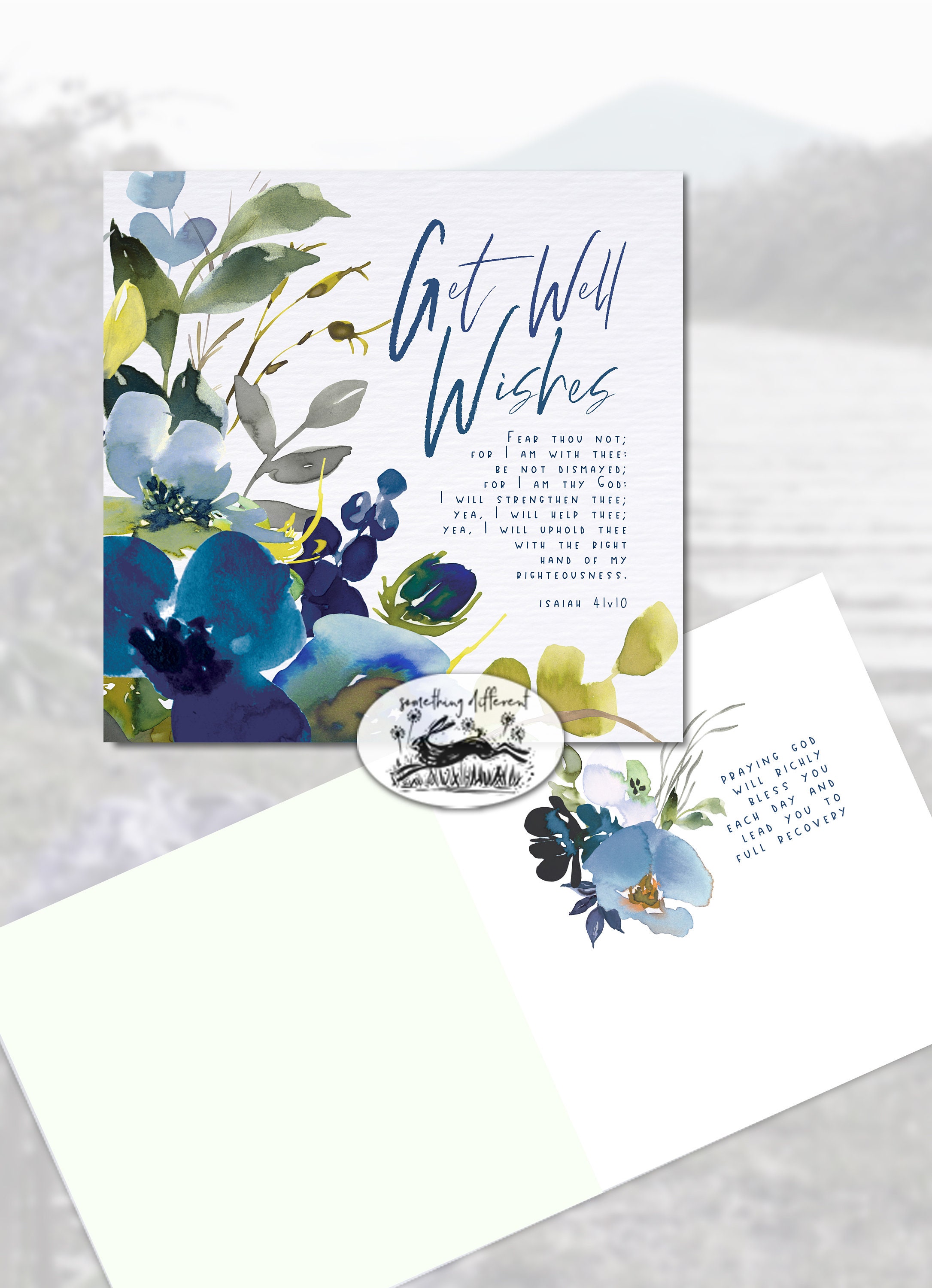 Christian Get Well Soon Card Print of Watercolour Painting . - Etsy UK