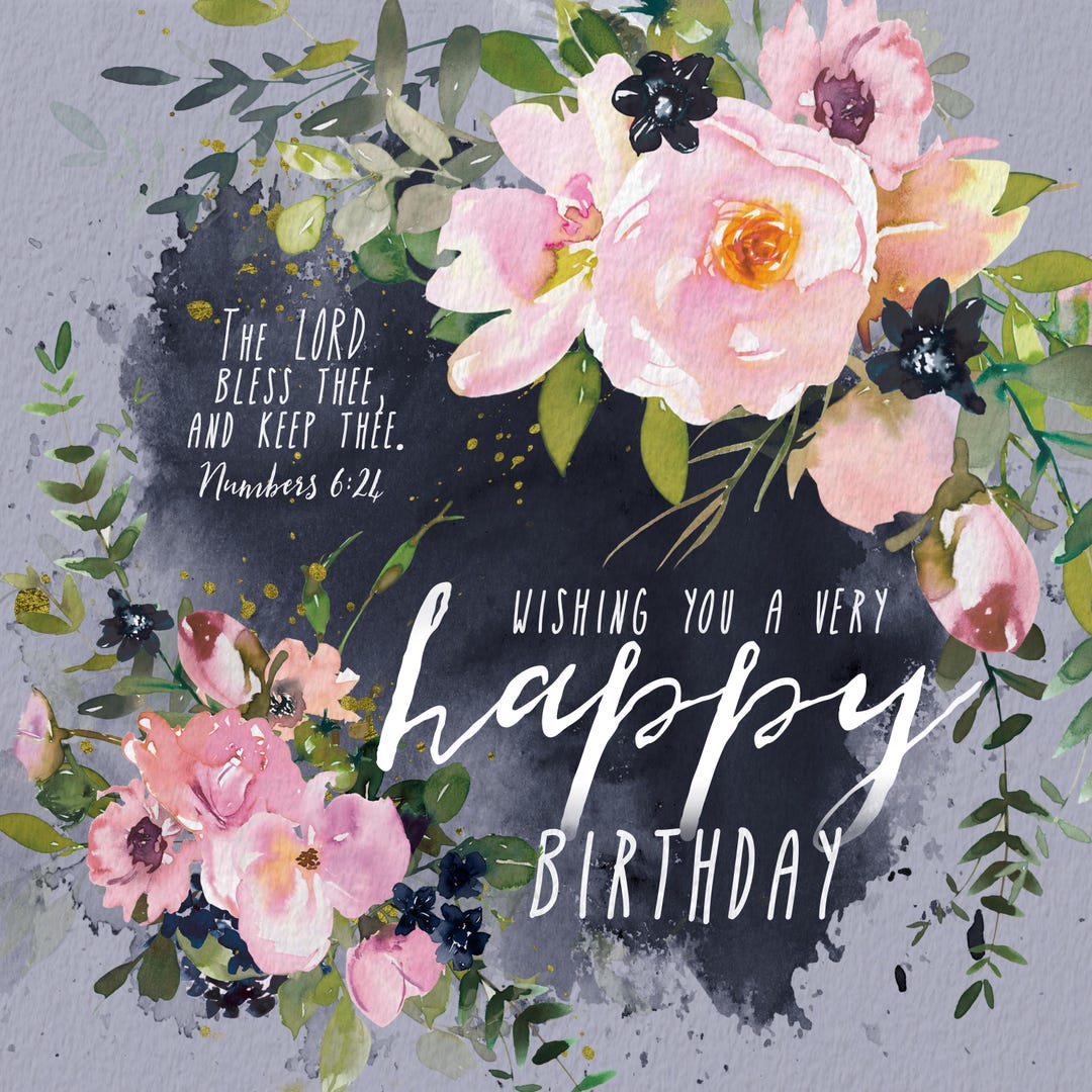 1 Christian Birthday Card for Woman Lady Garden Lover Flower Painting ...