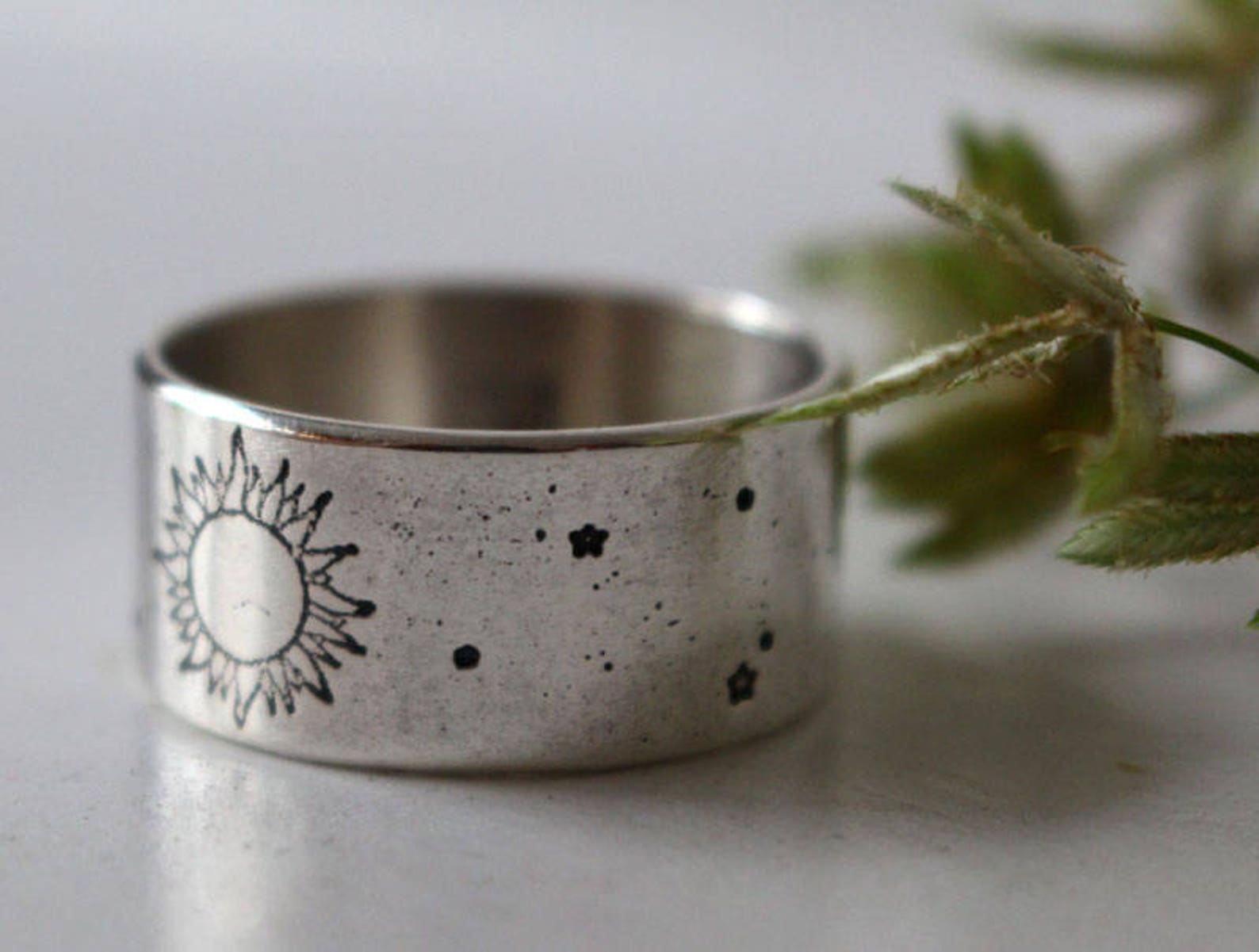 Sterling Silver Sun Ring - Sunshine Ring - Astronomy - Greek - Antique ...