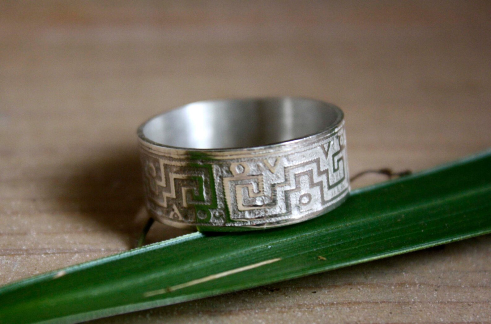 Sterling Silver Mexican Ring - Zapotec - Precolumbian Jewelry - 8mm ...