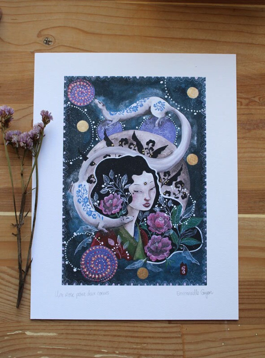 Kindness Quote Wall Art a WORLD IN BALANCE Weasel Woman Portrait Full ...