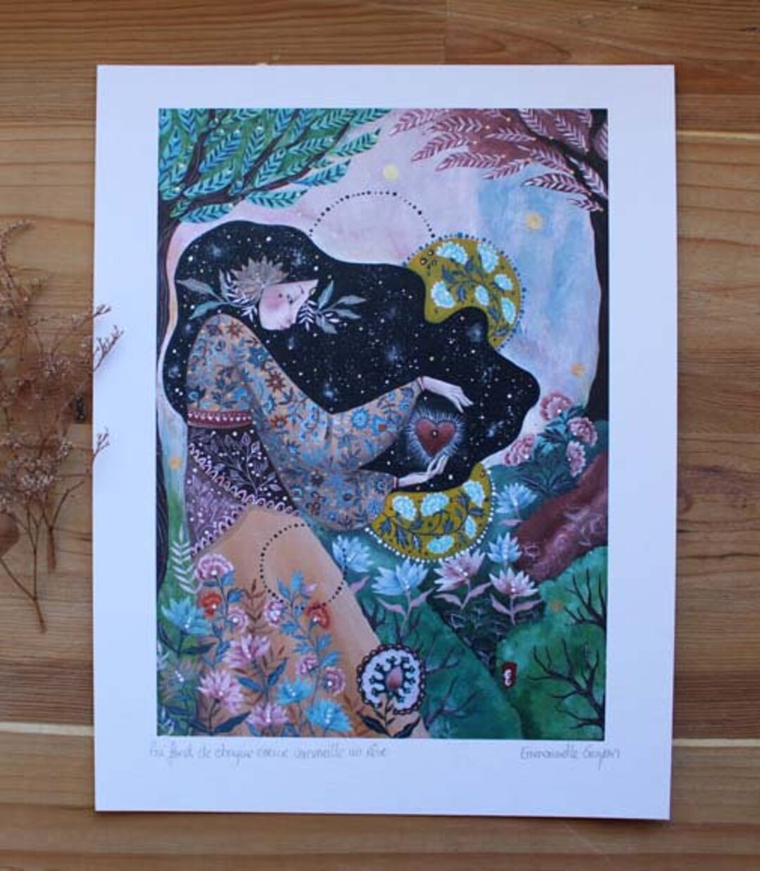 Deep in Every Heart Lies a Dream Art Print Therapy Art Encouragement Illustration Self Esteem ...