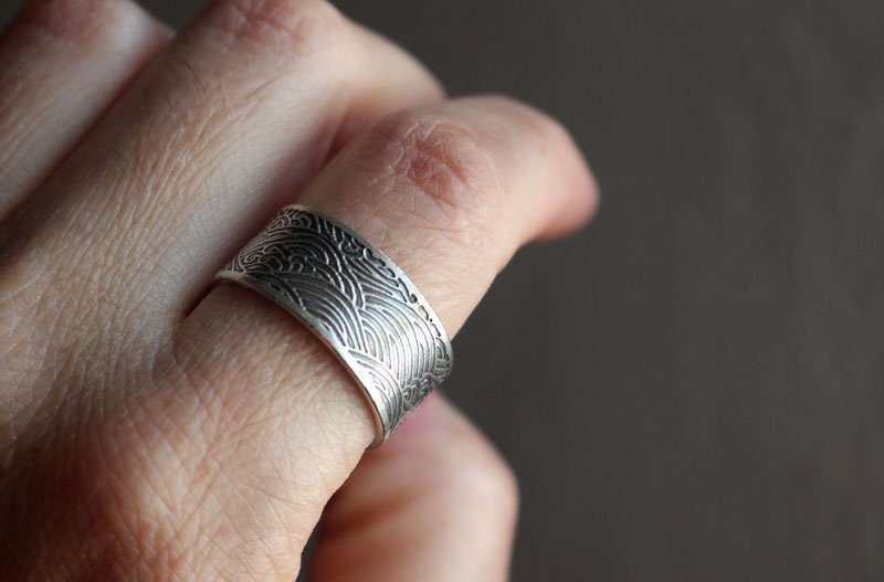 Sterling Silver Wave Ring - Ocean Ring - Sea Wedding - Japanese Waves ...