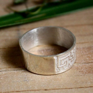 Sterling Silver Mexican Ring - Zapotec - Precolumbian Jewelry - 8mm ...