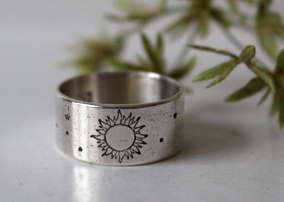 Sterling Silver Sun Ring - Sunshine Ring - Astronomy - Greek - Antique ...