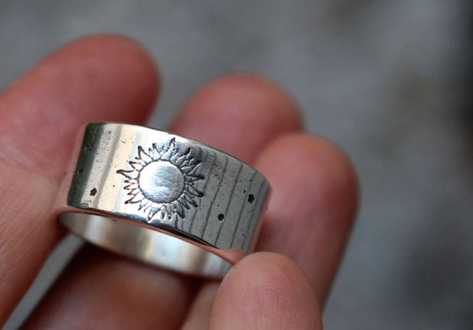 Sterling Silver Sun Ring Sunshine Ring Astronomy Greek - Etsy