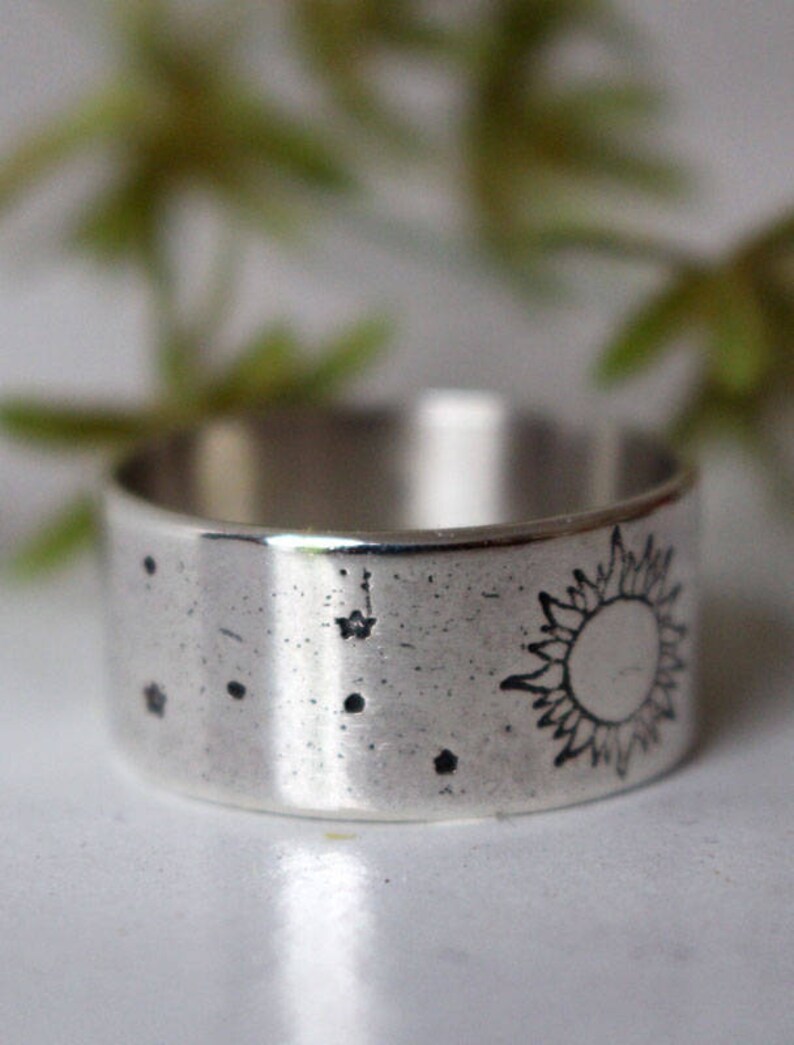 Sterling Silver Sun Ring Sunshine Ring Astronomy Greek - Etsy
