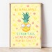 Be a Pineapple Quote Printable Wall Art - Etsy
