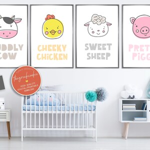 Farm Animals Printable Wall Art Nursery Kids Room - Etsy