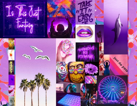 Purple Dreams Digital Art Download Wallpaper - Etsy